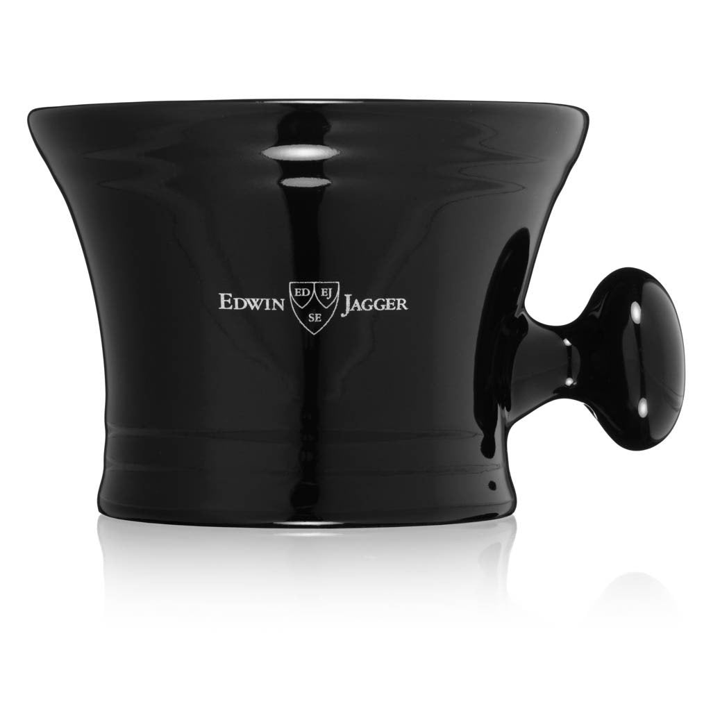 Edwin Jagger - Black Porcelain Shaving Bowl With handle– Home + Home
